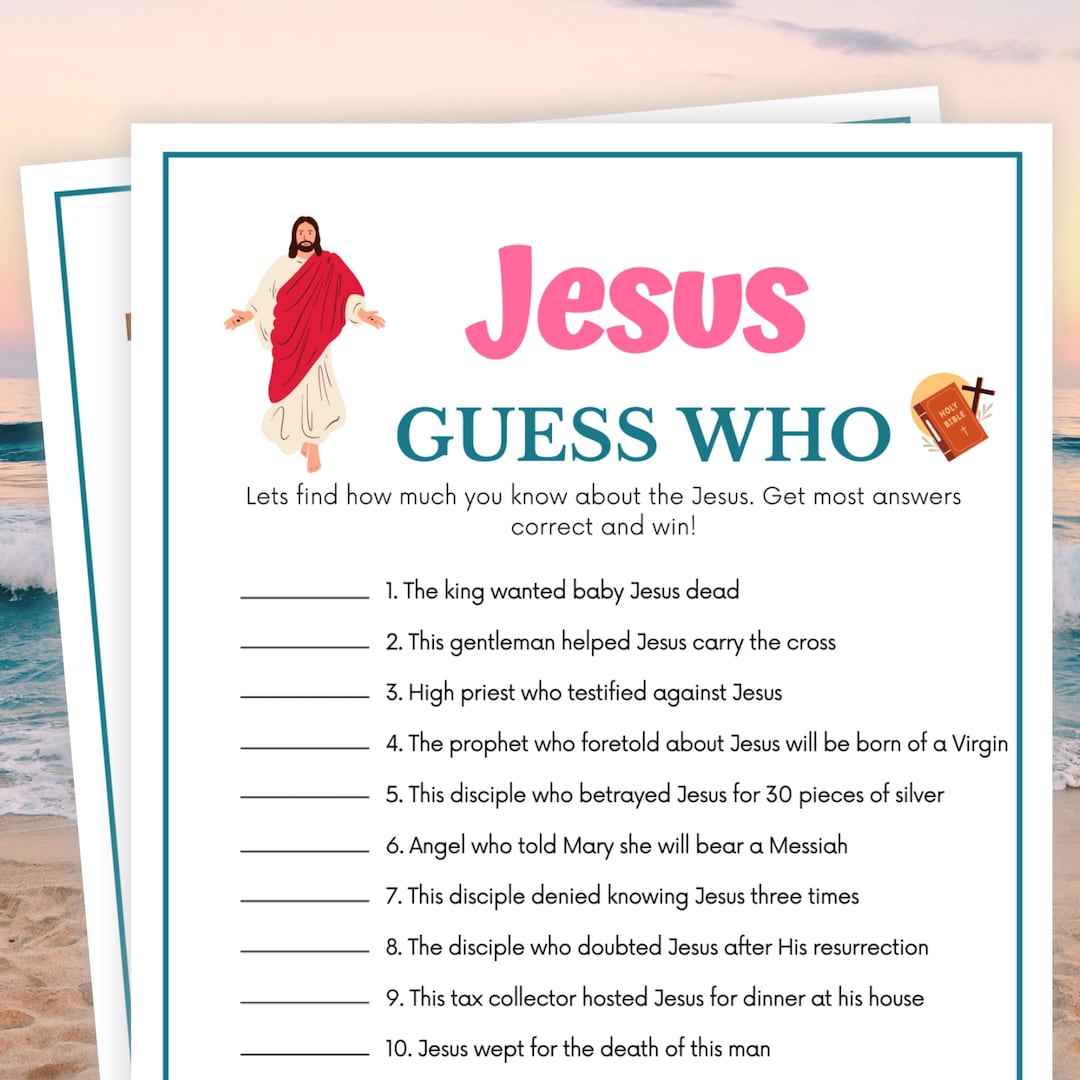 Jesus Trivia, Guess Who, Bible Games, Bible Trivia, Womens Ministry ...