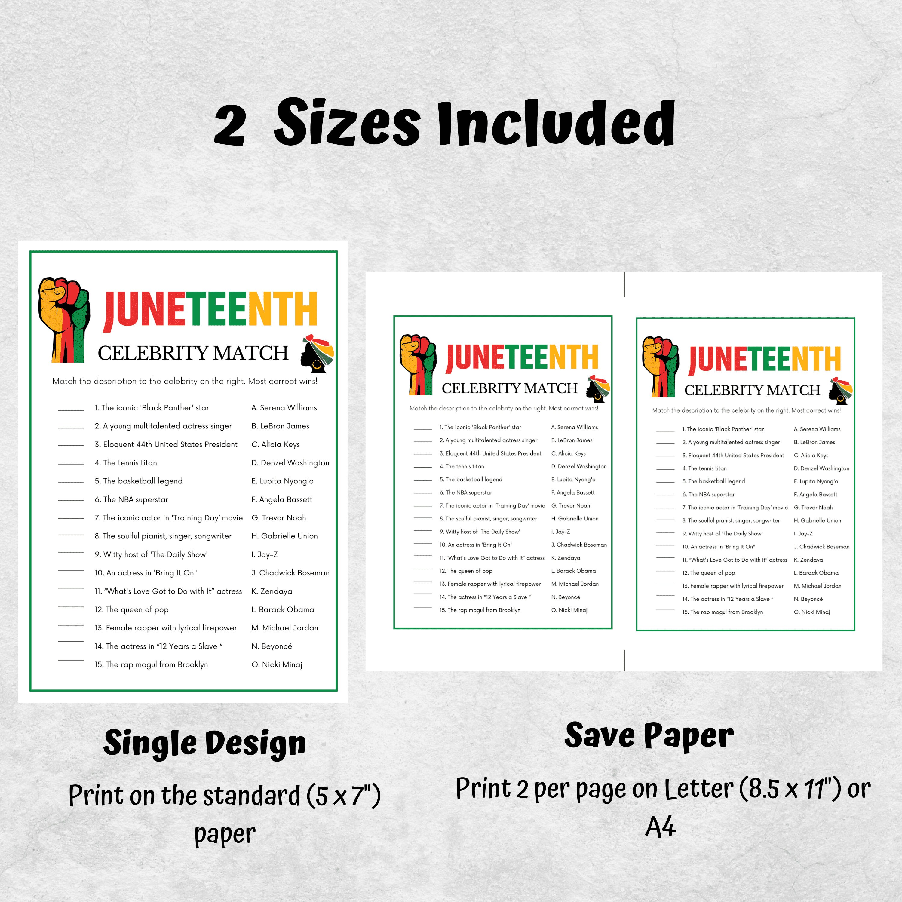 Juneteenth Games, Juneteenth Celebrity Match, Black History Games ...