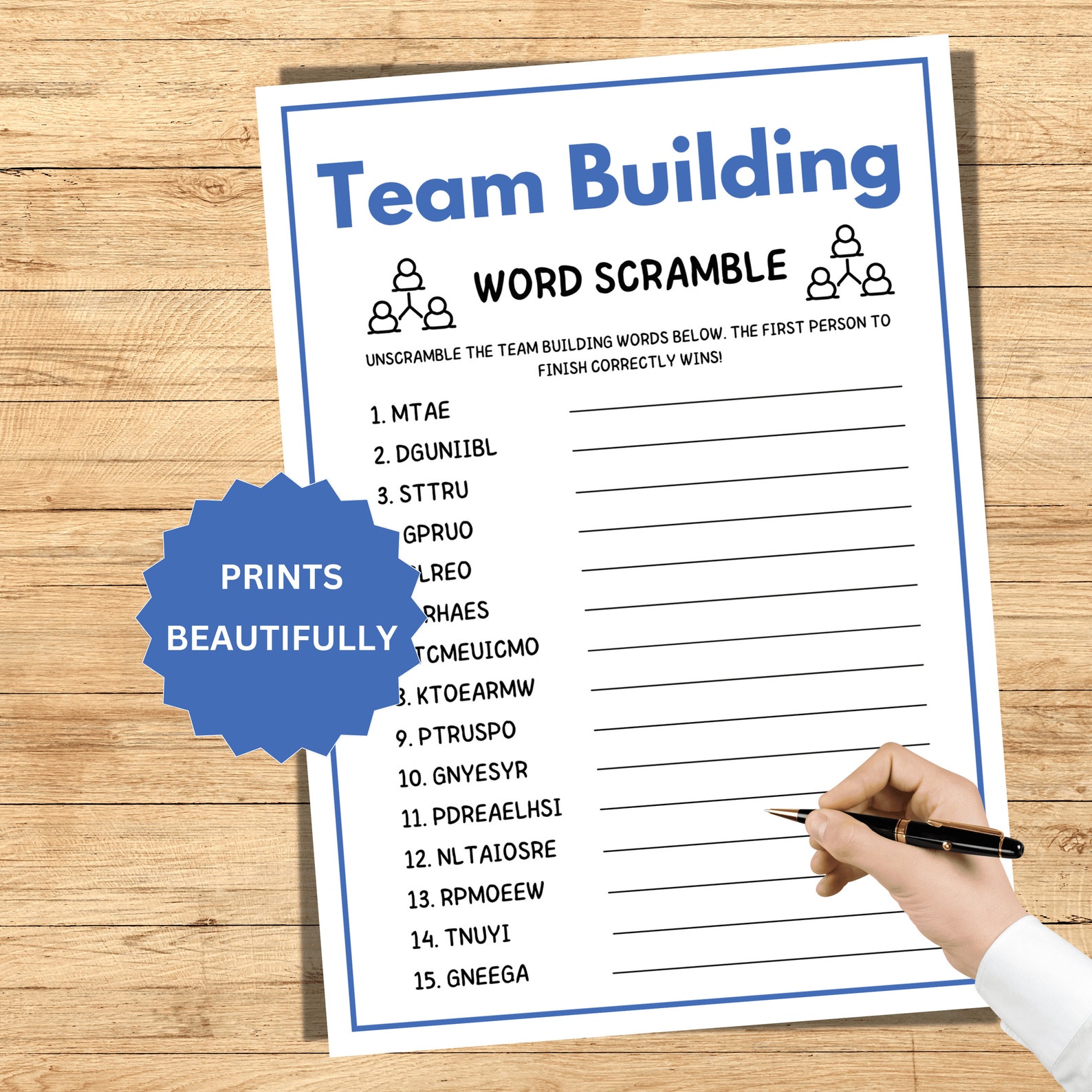 Team Building Games, Team Building Word Scramble, Team Building Party ...