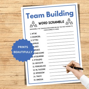 Team Building Games, Team Building Word Scramble, Team Building Party ...
