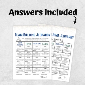 Team Building Trivia, Jeopardy, Team Building Games, Team Building ...