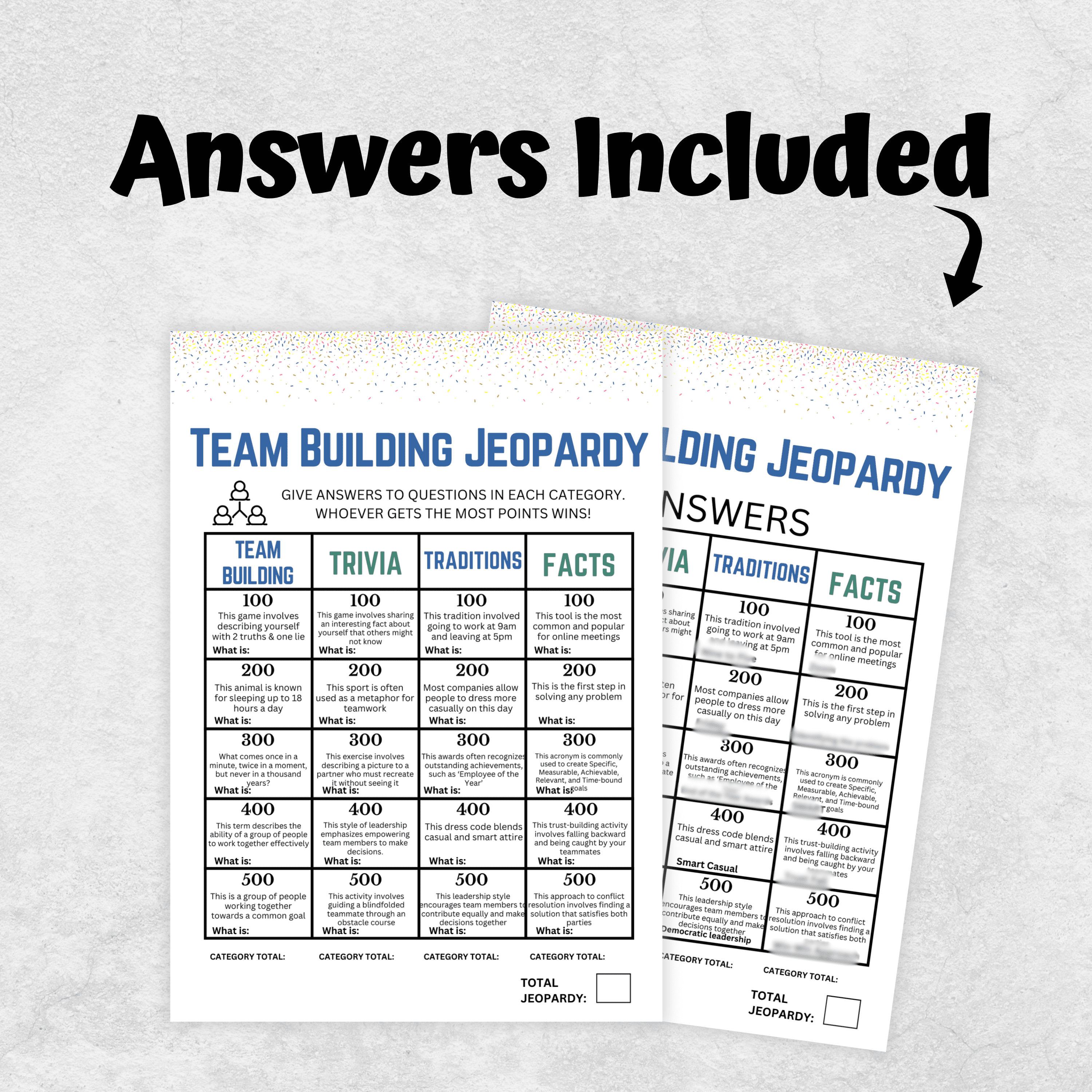 Team Building Trivia, Jeopardy, Team Building Games, Team Building ...