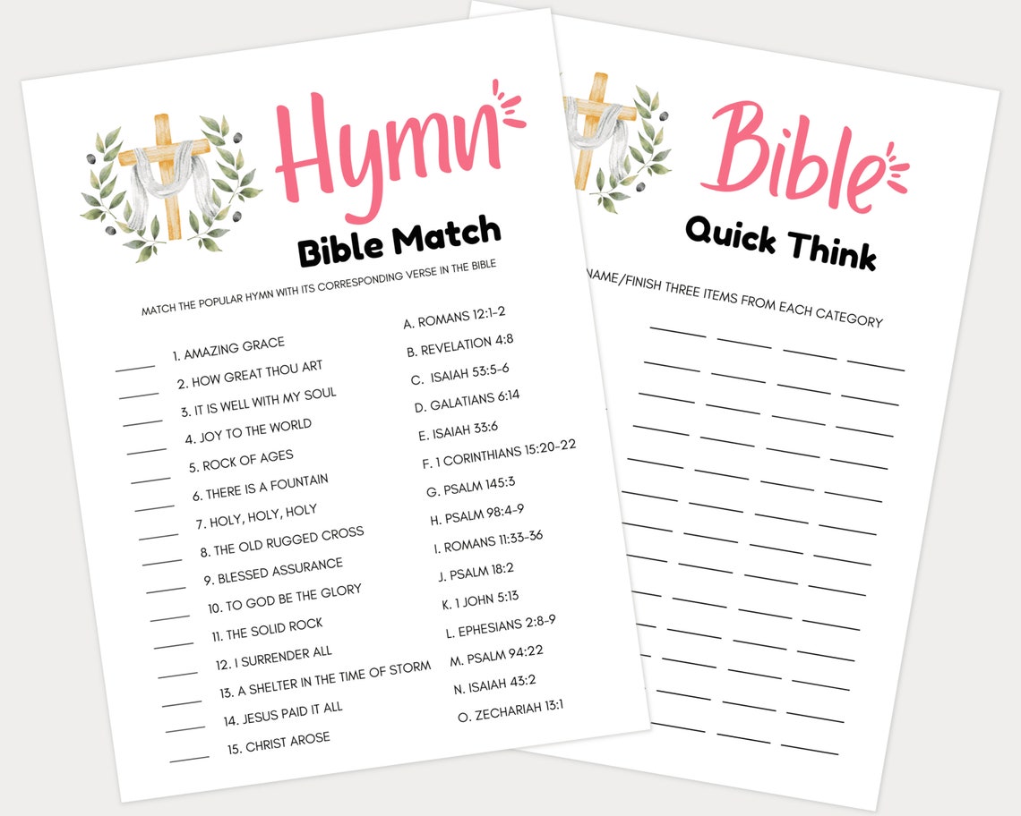 Bible Games Bundle, Bible Games for Kids and Adults, Bible Games for ...