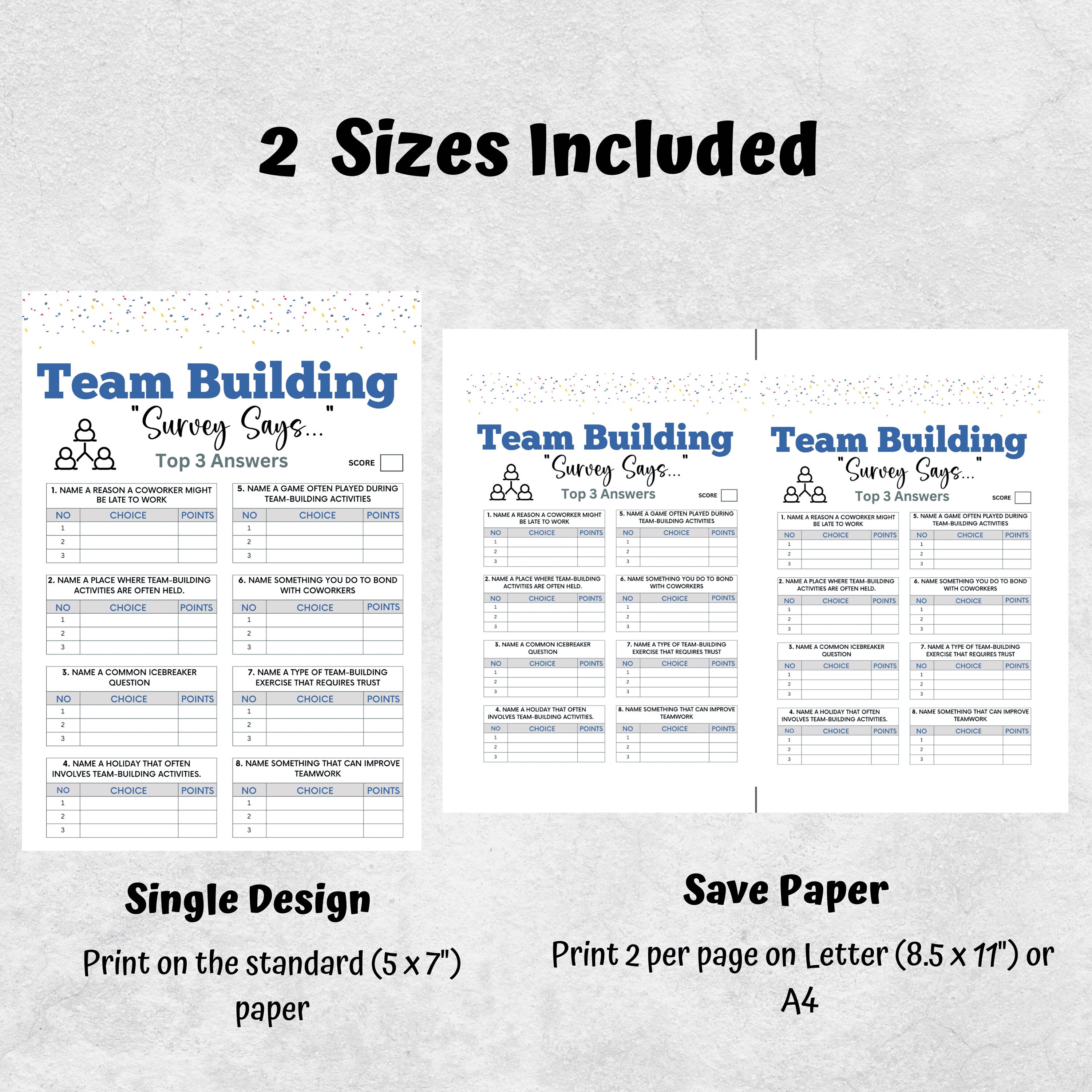 Team Building Trivia, Family Feud, Team Building Activity, Coworker ...