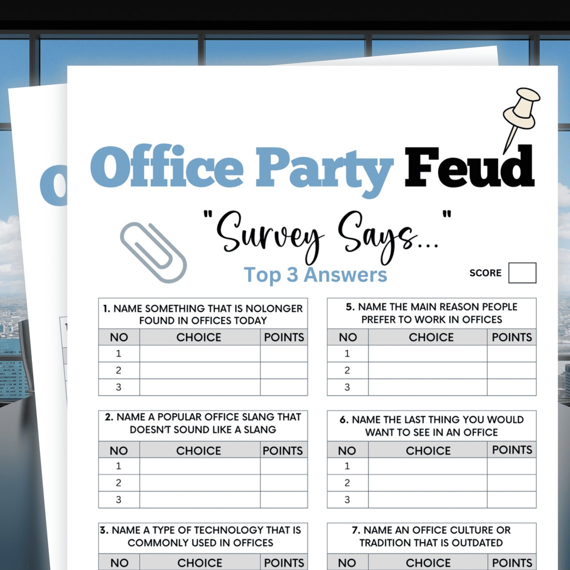 Office Party Trivia, Office Party Feud, Work Party Games, Staff ...