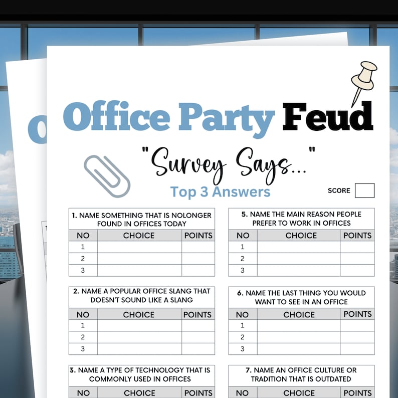 Office Party Trivia, Office Party Feud, Work Party Games, Staff ...
