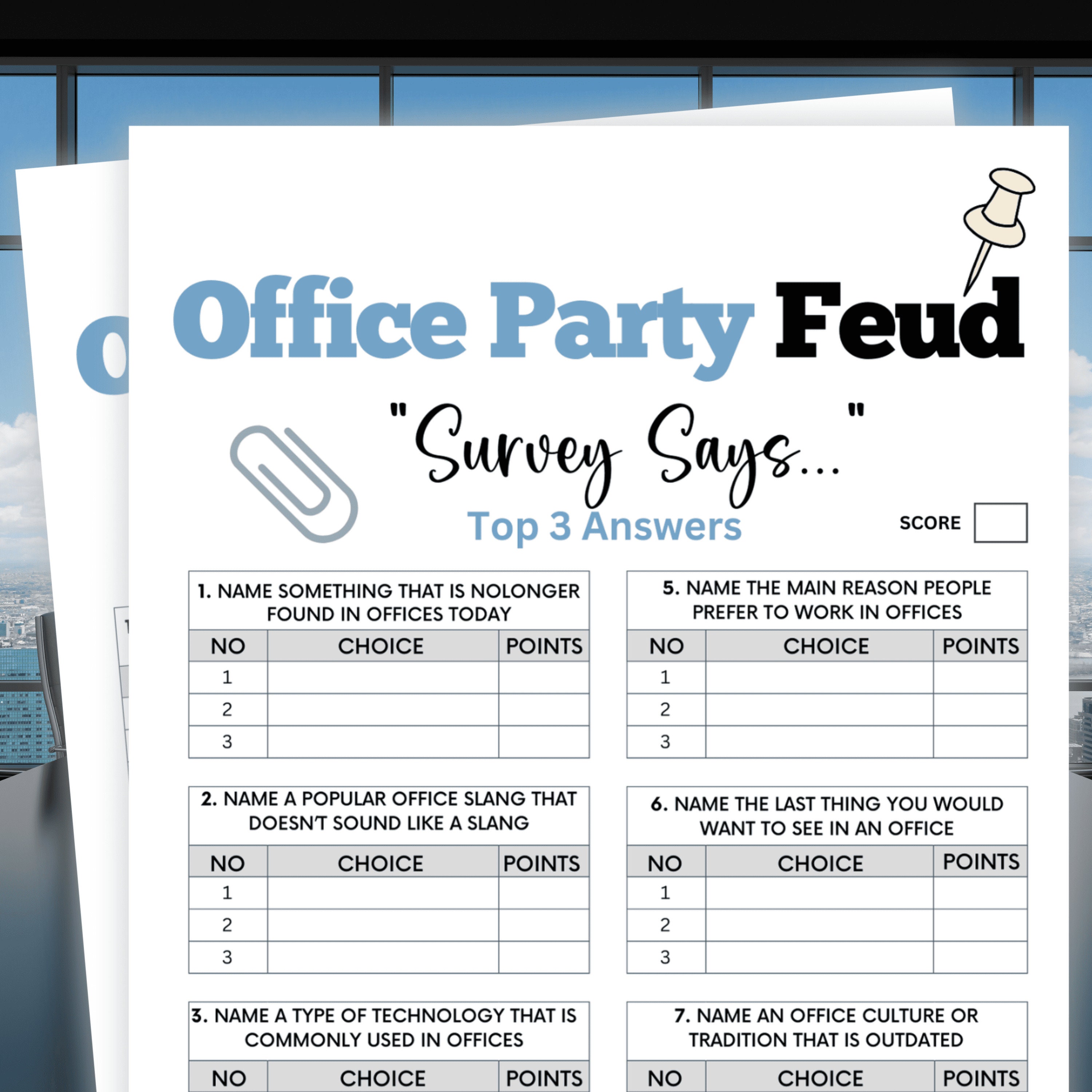 Office Party Trivia, Office Party Feud, Work Party Games, Staff ...