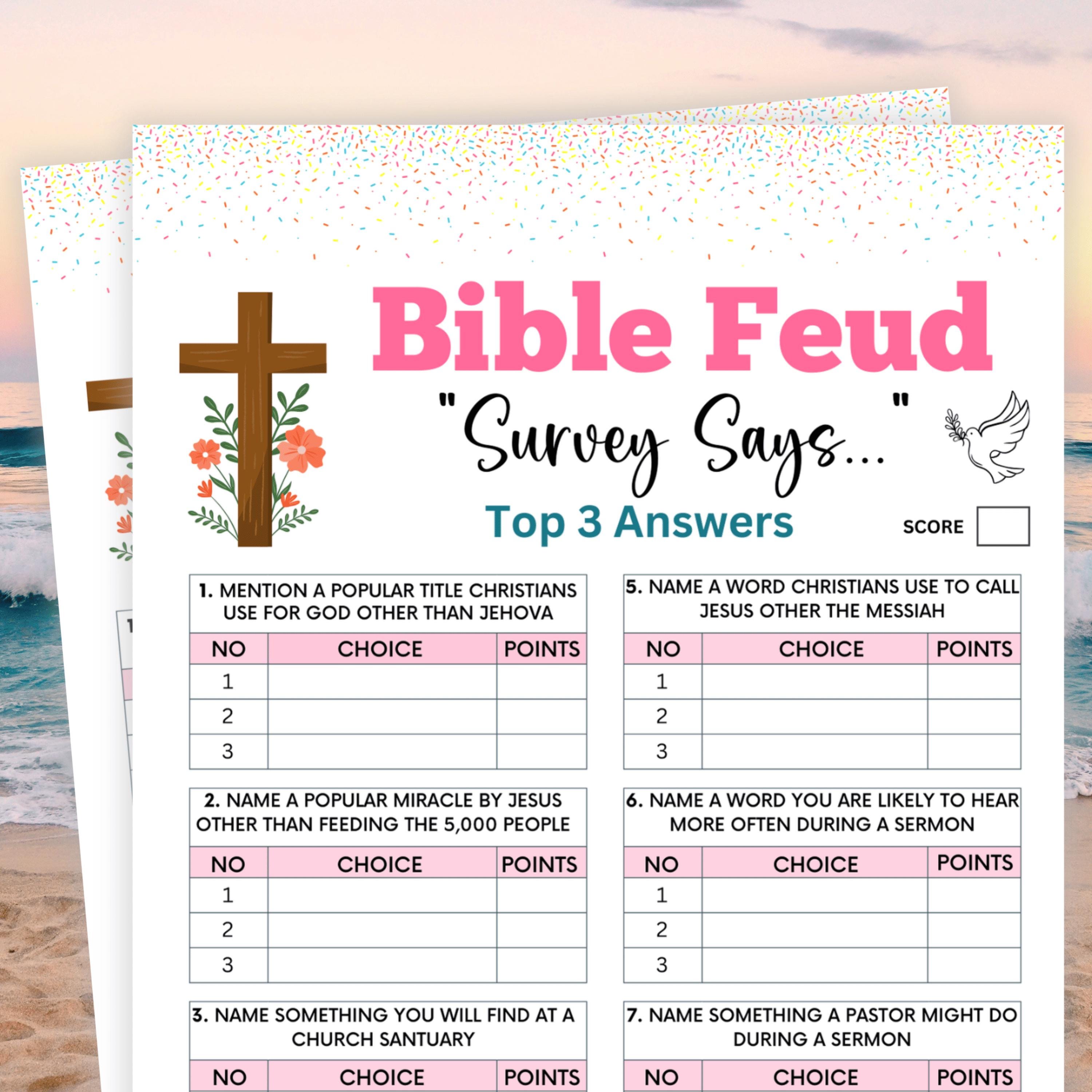 Bible Games, Bible Feud, Bible Study Games, Bible Games for Kids ...