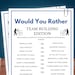 Team Building Games, Would You Rather, Team Building Activity for ...