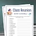 Class Reunion Games, Word Scramble, Class Reunion Party Game, Alumni ...