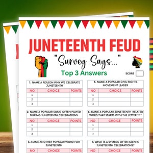 Juneteenth Games, Family Feud, Juneteenth Feud, Juneteenth Party Game ...