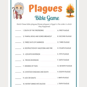 Bible Games, Bible Plague Matching, Bible Games for Kids and Adults ...