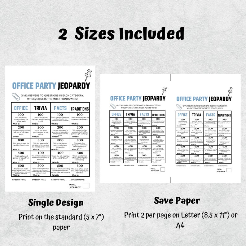 Office Party Games, Jeopardy, Office Trivia, Office Team Building Game ...