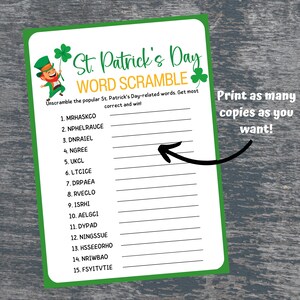 St Patricks Day Games, 50 Games SUPER Bundle, St Patrick's Day Party ...