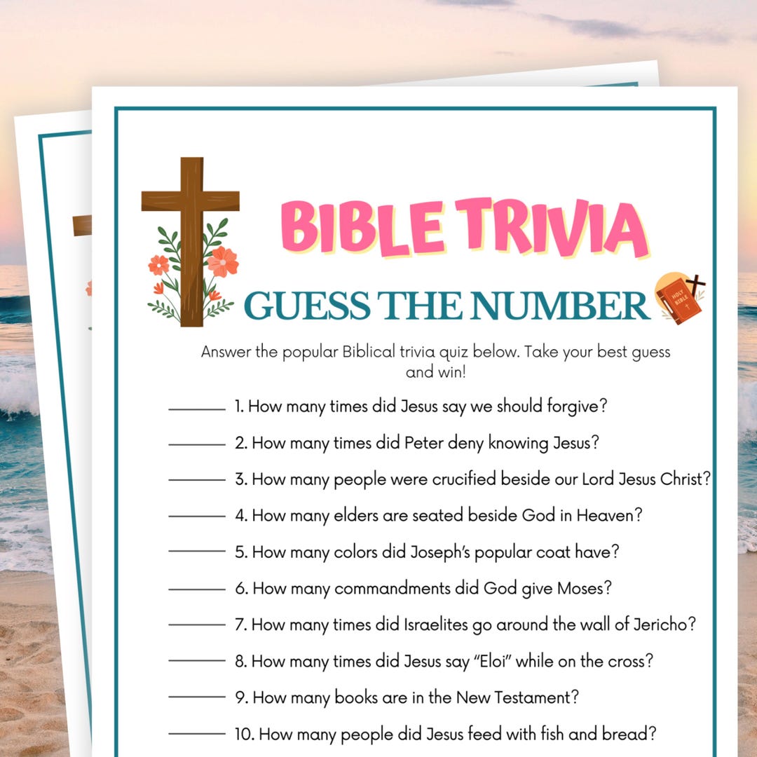 Bible Trivia, Bible Games, Guess the Number Trivia, Bible Study Games ...