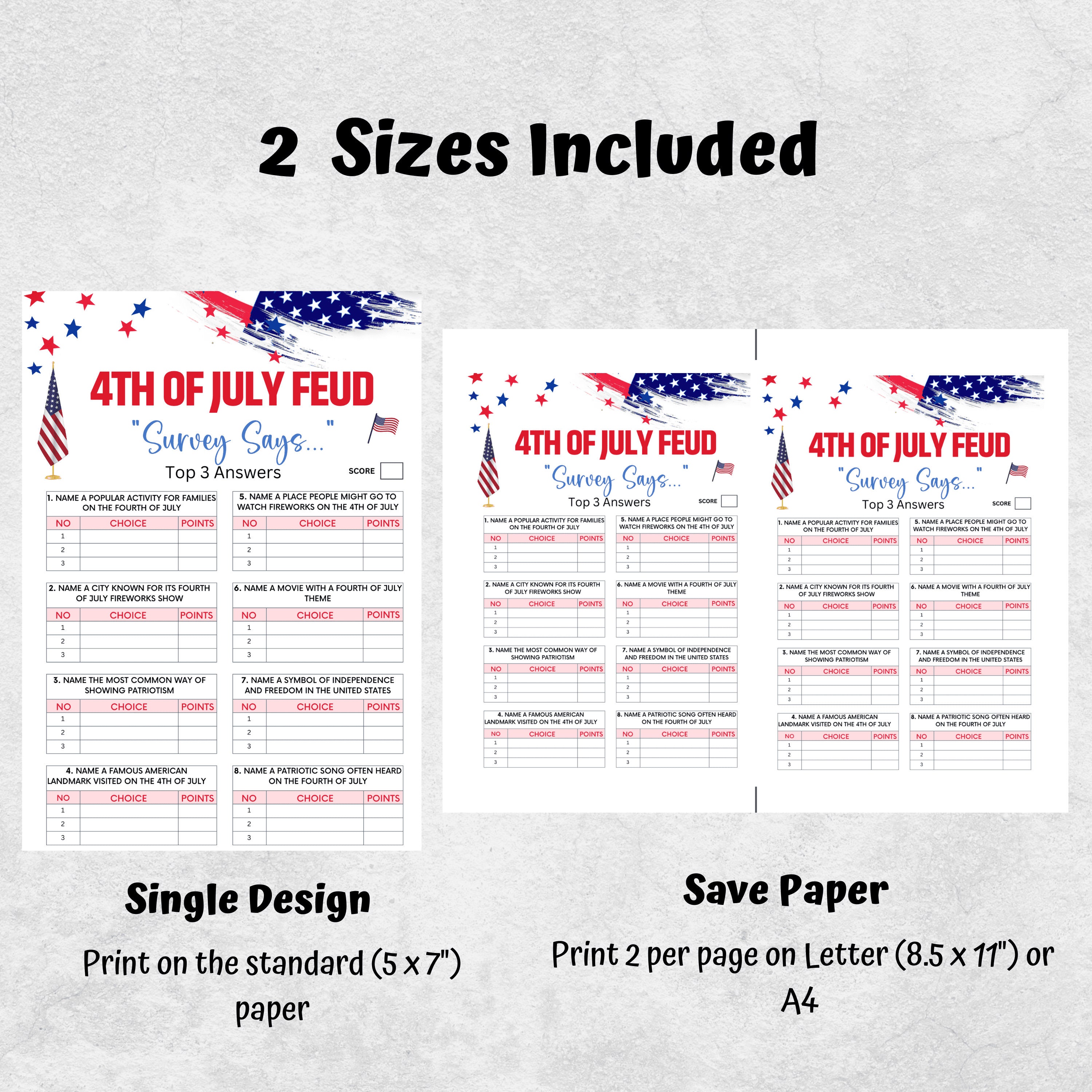 4th of July Games, Friendly Feud, Independence Day, Patriotic Games ...