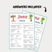 June Trivia, June Games, June Party Games, June Games for Kids, June ...