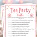 Tea Party Riddles, Tea Party Games, Ladies Tea Party Games, Garden Tea ...