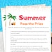 Summer Games, Pass the Prize, Summer Games for Kids, Summertime Games ...
