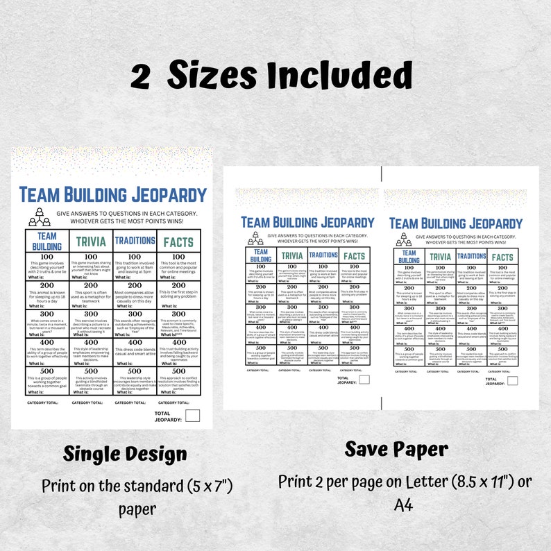 Team Building Trivia, Jeopardy, Team Building Games, Team Building ...