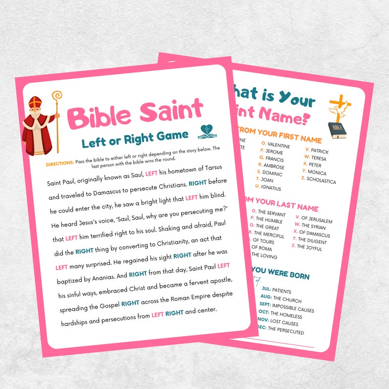 All Saints Day Games, Saints Day Games Bundle, Bible Games for Kids and ...