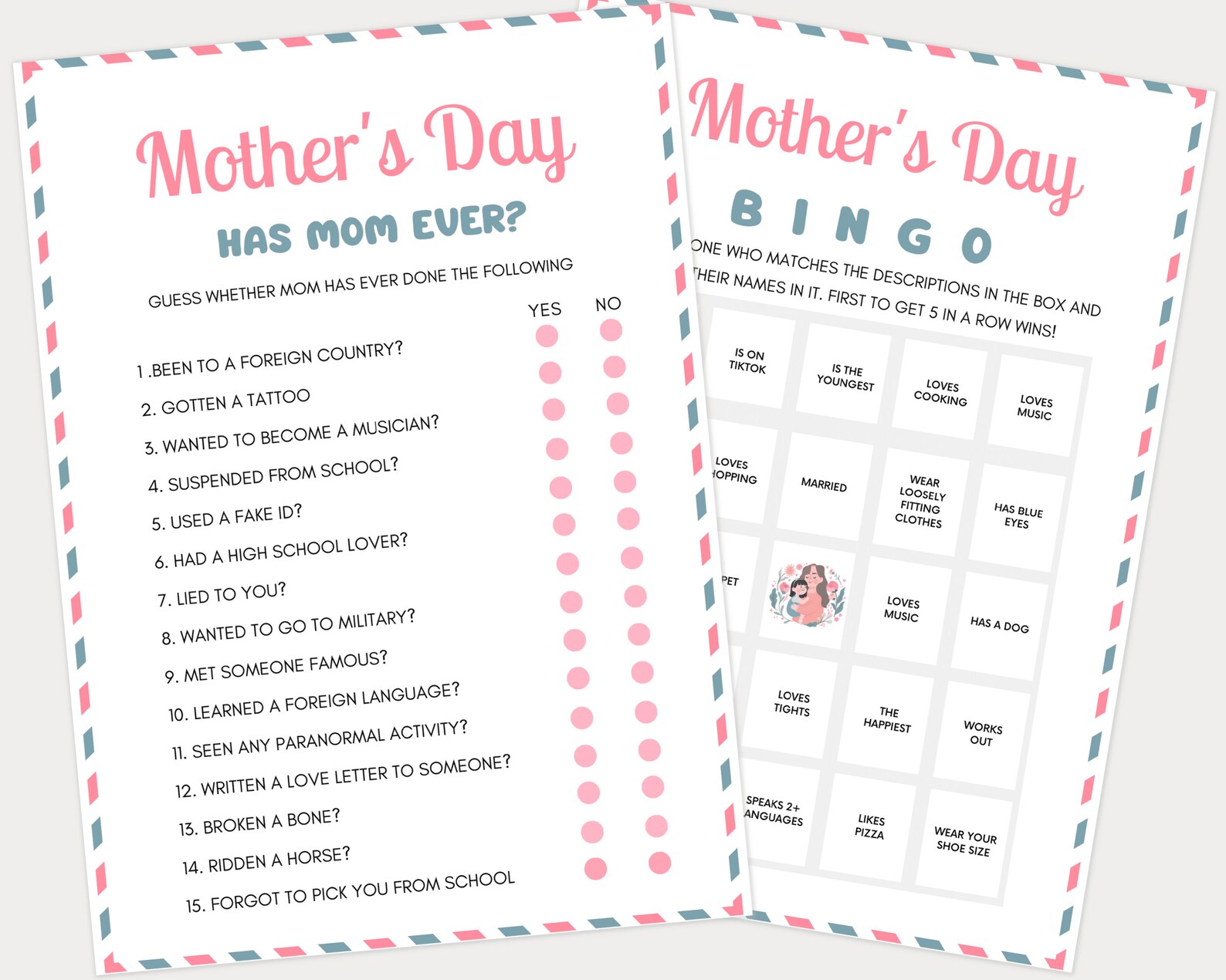 Mothers Day Games, Mother's Day Games Bundle, Mother's Day Party Games ...