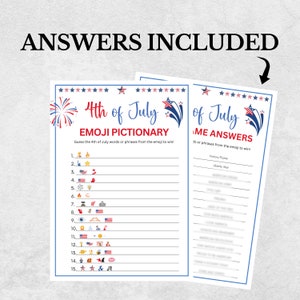 4th of July Emoji Trivia, 4th of July Games, Independence Day Game ...