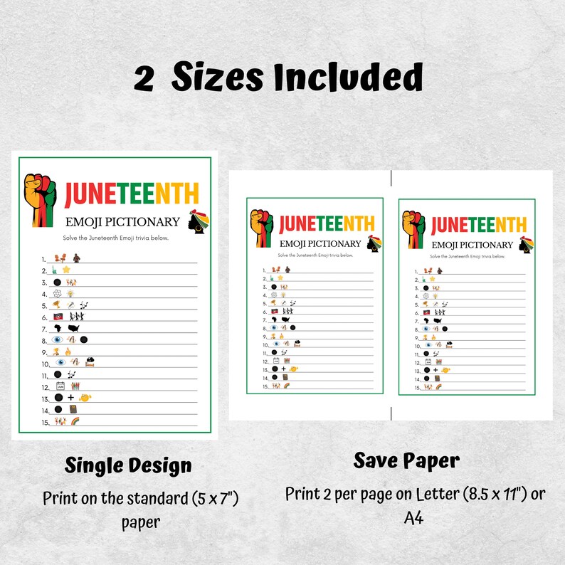 Juneteenth Games, Emoji Pictionary, Juneteenth Party Games, Black ...