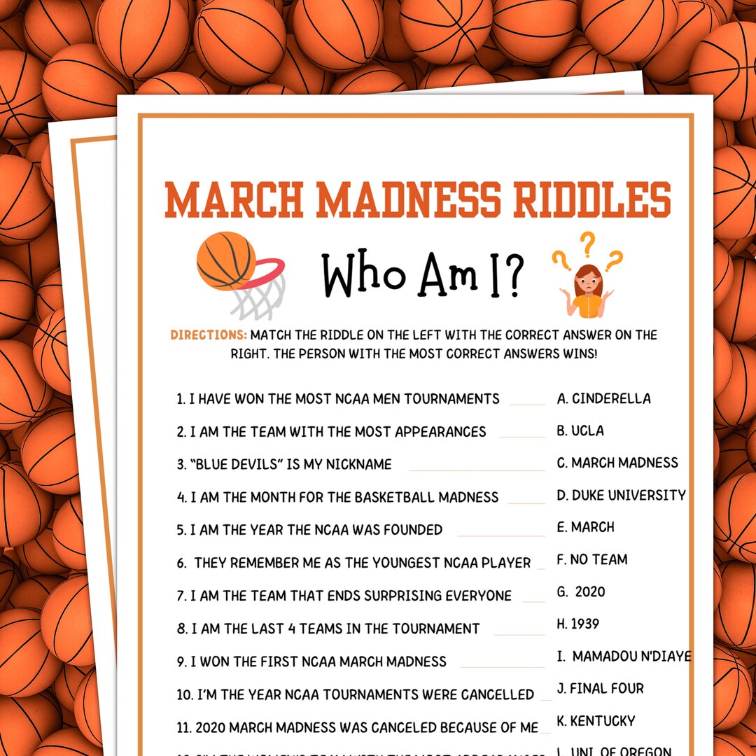March Madness Games, Who Am I Riddles, Basketball Games, College ...