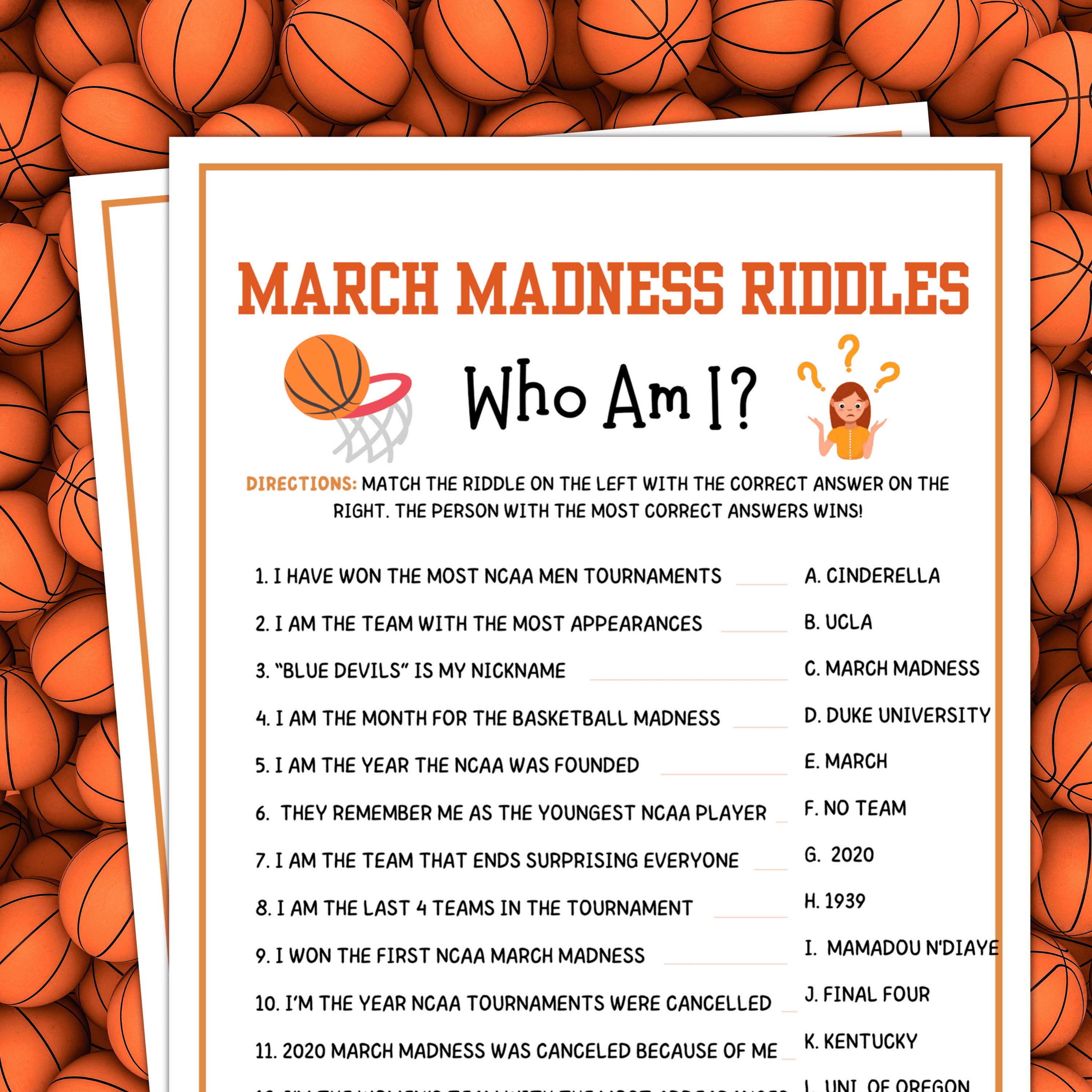 March Madness Games, Who Am I Riddles, Basketball Games, College ...