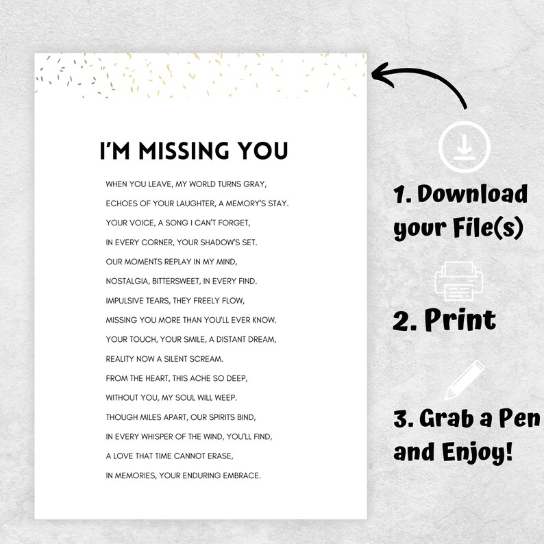 I'm Missing You Poem, Going Away Party Games, Going Away Games ...