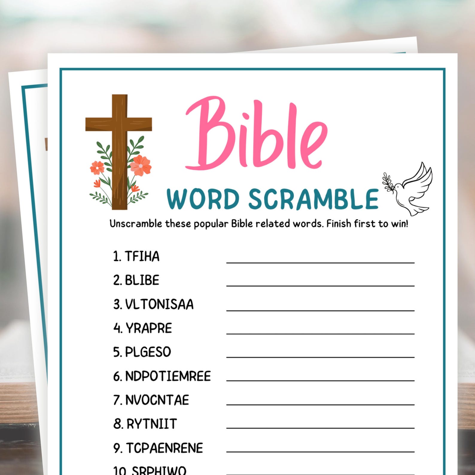 Bible Games, Bible Word Scramble, Printable Bible Games for Kids ...