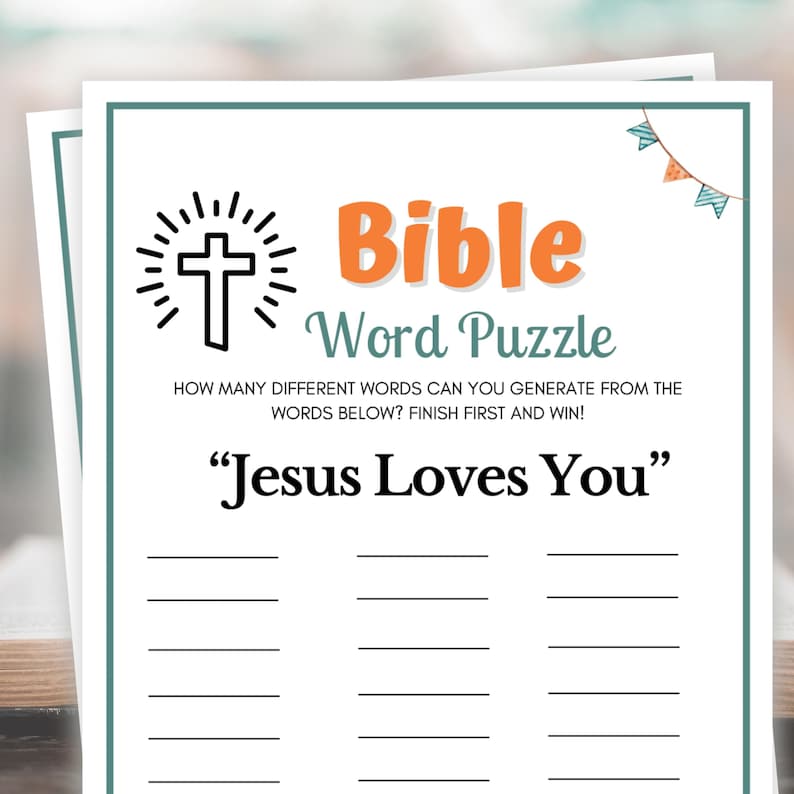 Bible Games, Word Puzzle, Printable Bible Games, Adults Bible Games ...