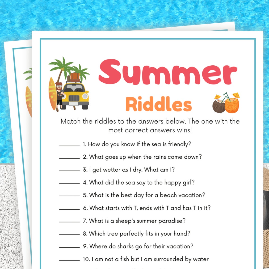 Summer Games, Riddles, Summer Party Games, Summertime Games, Summer ...