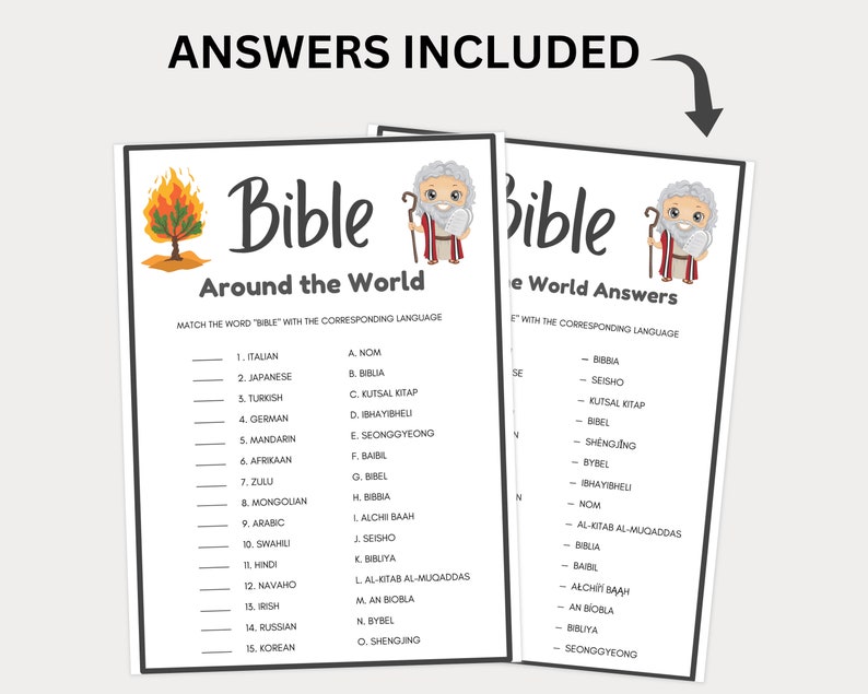 Bible Games Bundle, Bible Games, Bible Games for Kids and Adults ...