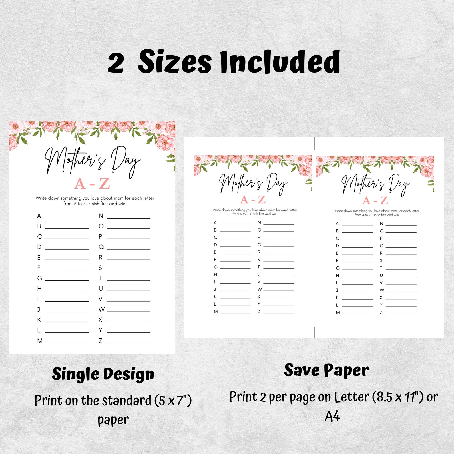 Mothers Day A-Z Race, Mothers Day Games, Party Games for Kids, Adults ...