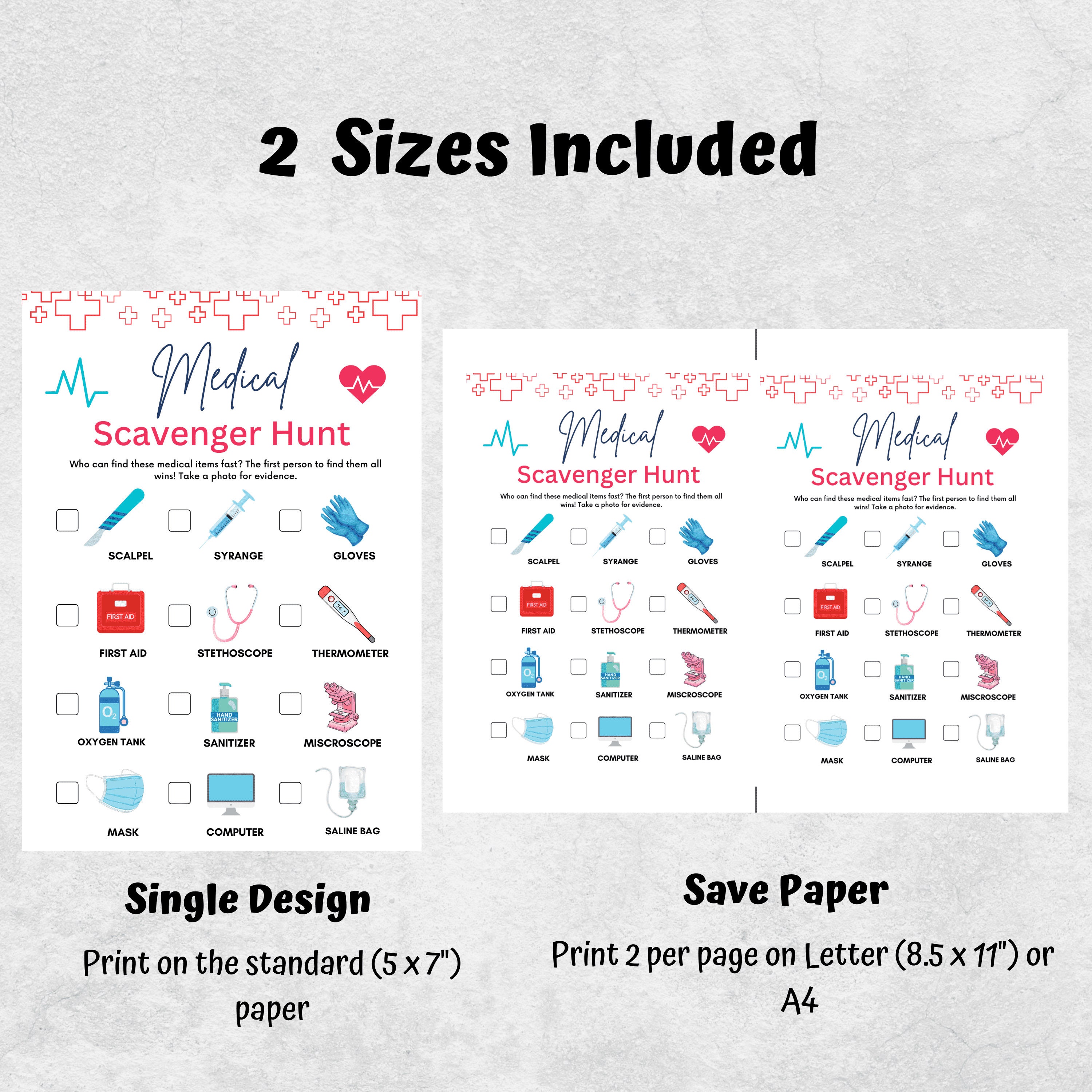 Medical Games, Scavenger Hunt Pictionary, Medical Party Games for ...