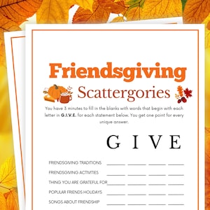 Friendsgiving Games, Scattergories, Friendsgiving Party Games ...