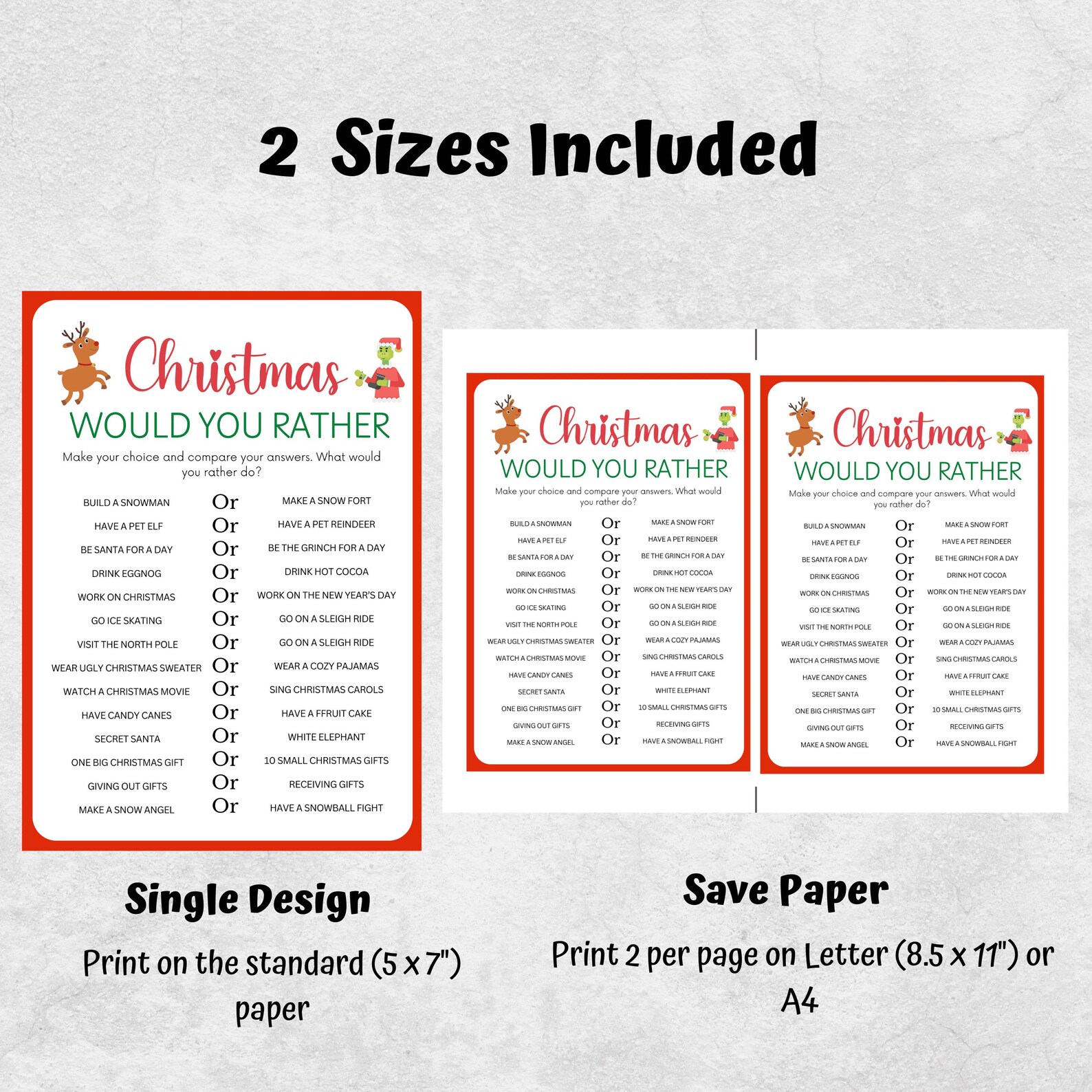 Christmas Games, Would You Rather, Christmas Party Game, Holiday Games ...