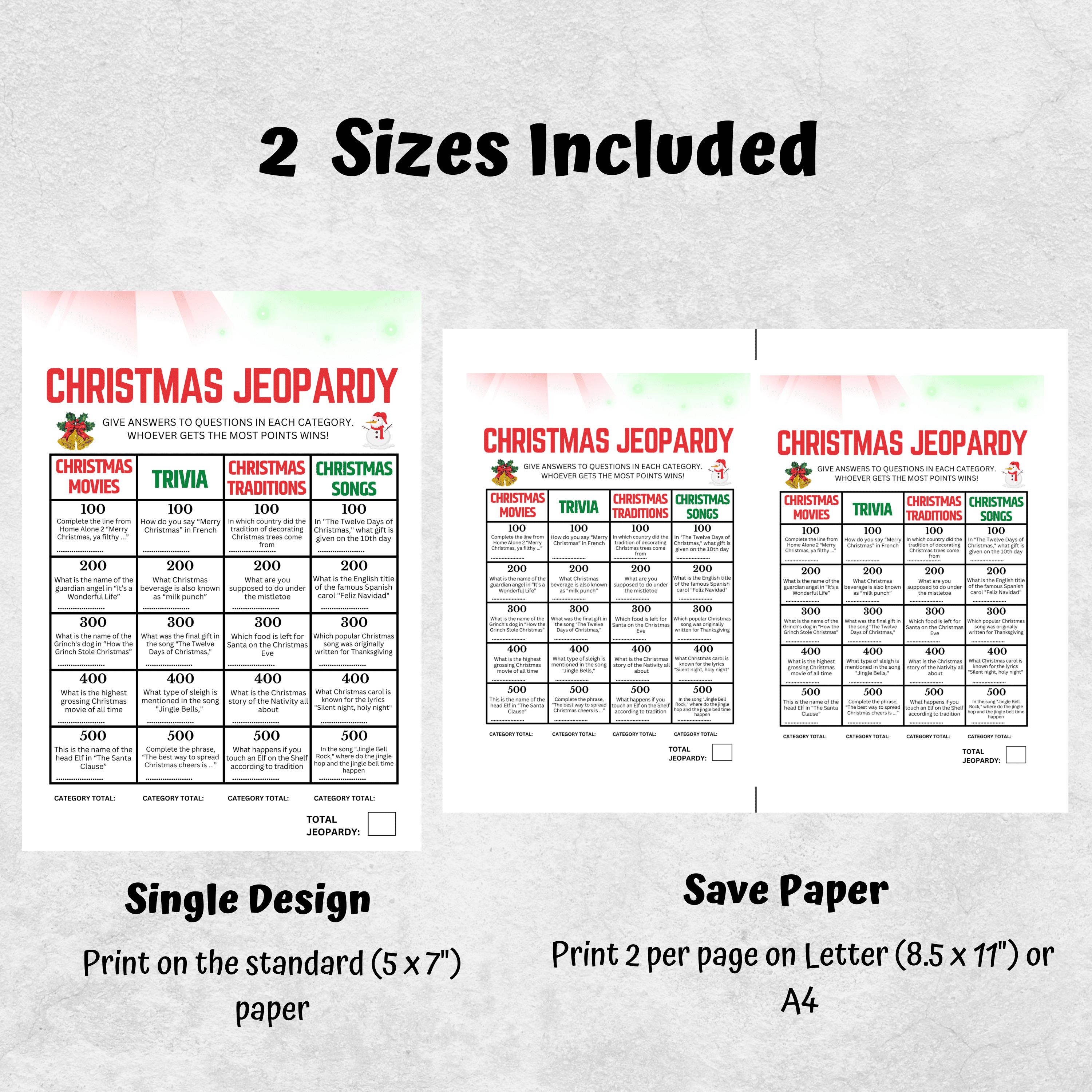 Christmas Games, Christmas Jeopardy, Christmas Trivia Game, Christmas ...