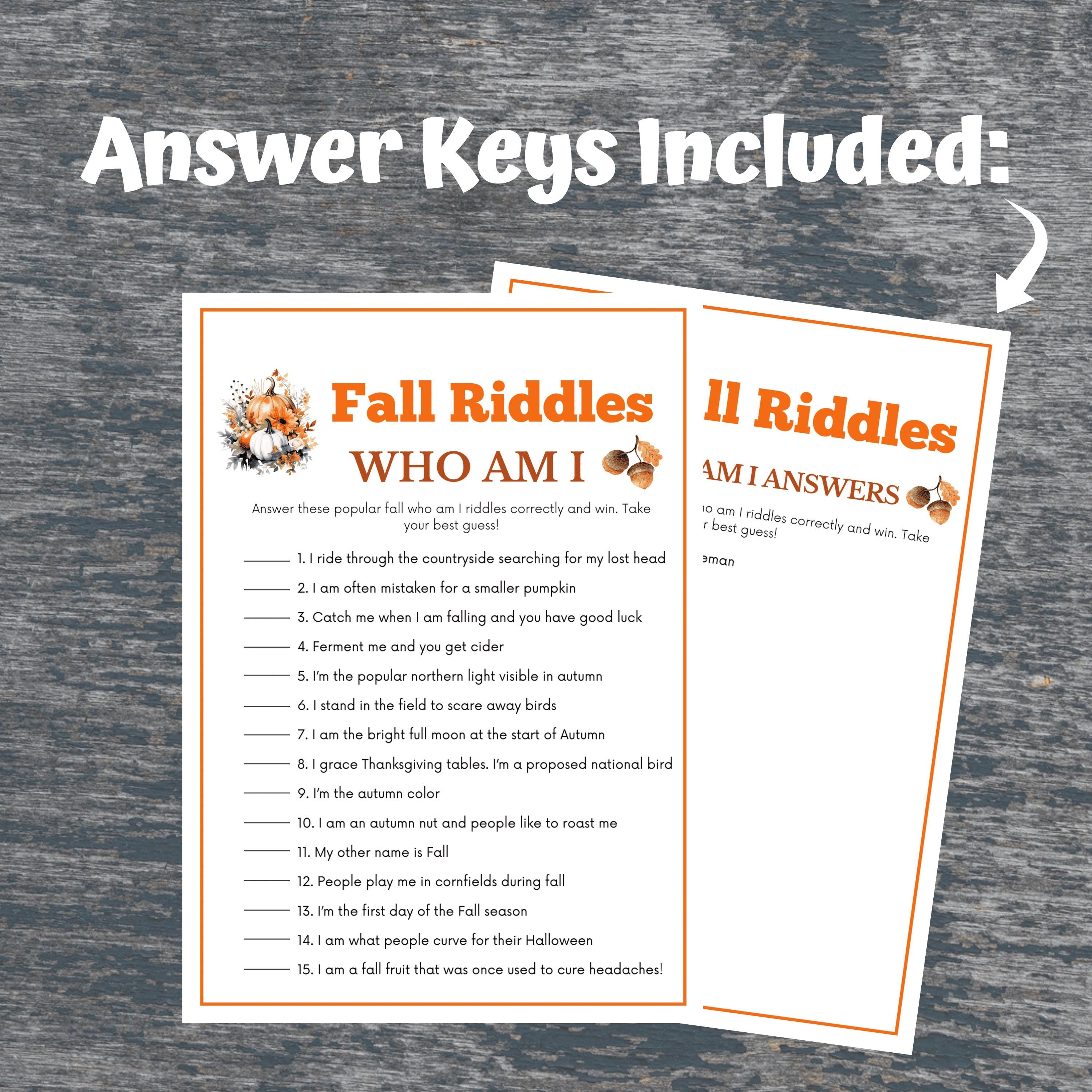 Fall Games Bundle, 75 Games SUPER Bundle, Fall Games for Kids & Adults ...