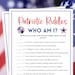 Patriotic Riddles, Who Am I, Patriotic Games for Kids, Adults ...