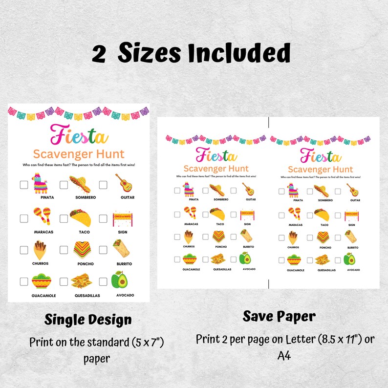 Fiesta Party Games, Scavenger Hunt, Fiesta Games, Mexican Party Games ...