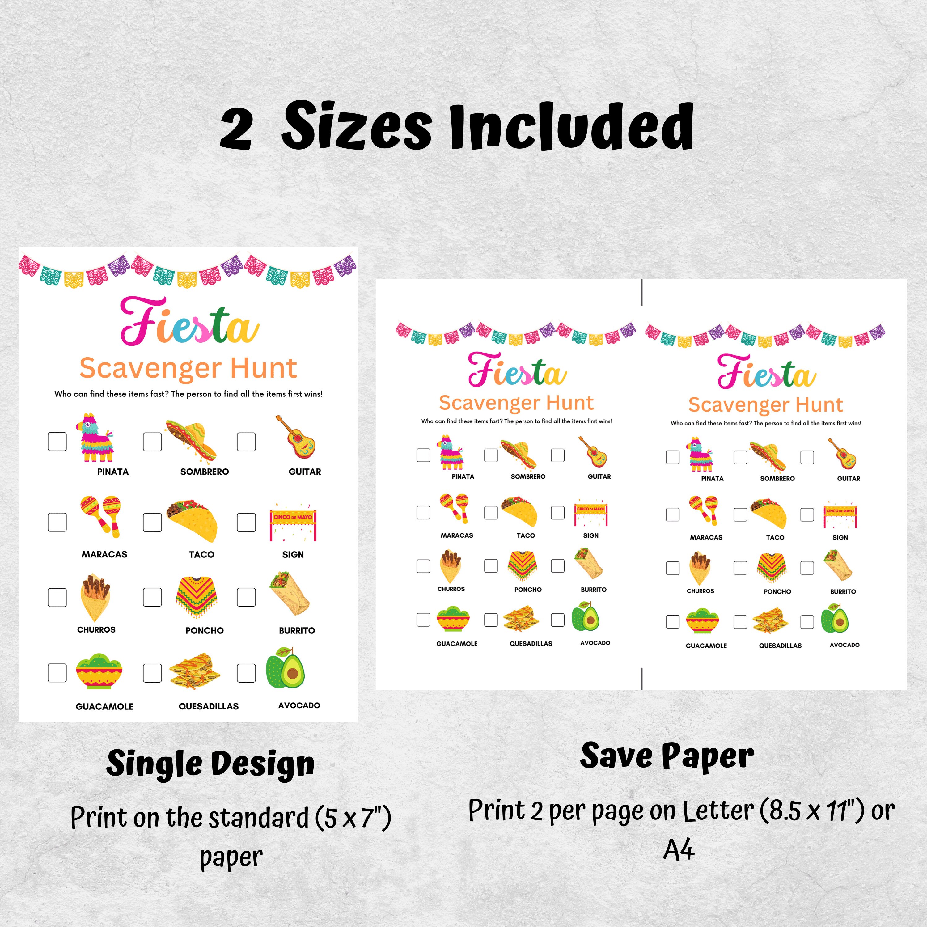 Fiesta Party Games, Scavenger Hunt, Fiesta Games, Mexican Party Games ...