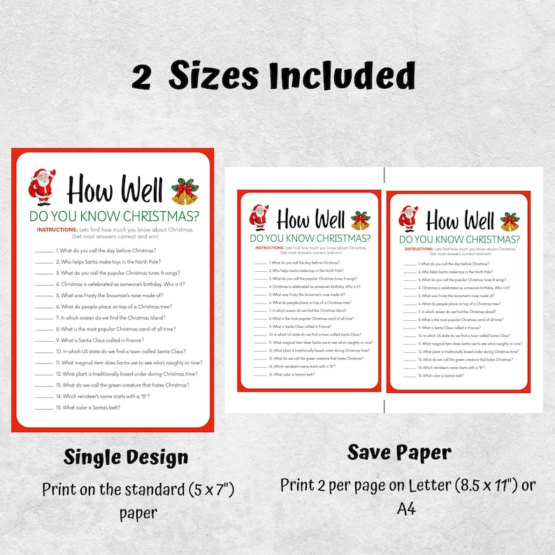 Christmas Games, How Well Do You Know Christmas?, Christmas Party Games ...