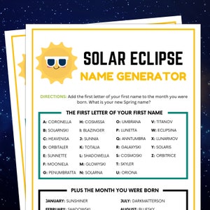 Solar Eclipse Games, What is Your Eclipse Name?, Eclipse Name Generator ...