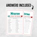 Nurse Games, Finish the Nurse Phrase, Trivia Game, Nurse Party Games ...