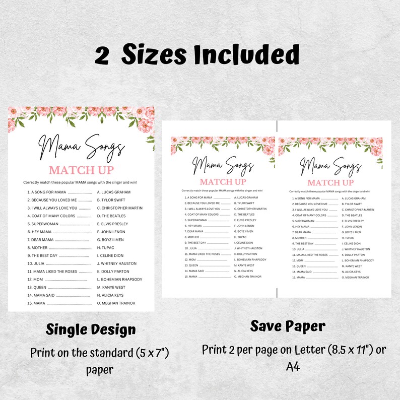 Mothers Day Trivia, Mama Songs Match Up, Mothers Day Games for Kids ...