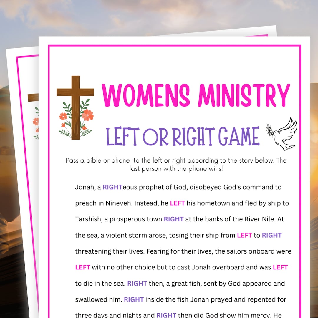 Womens Ministry Games, Left or Right, Womens Retreat Games, Womens ...