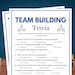 Team Building Trivia, Team Building Games, Party Games for Office ...